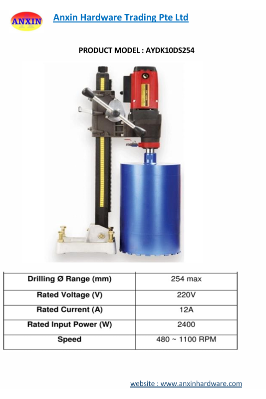 Coring Machine – Anxin Hardware Trading Pte. Ltd.